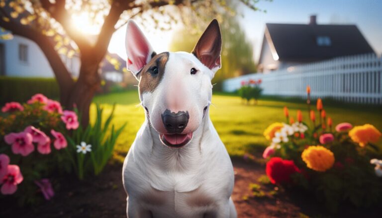 Guía completa del bull terrier inglés - Perro Adoptado - Familia feliz